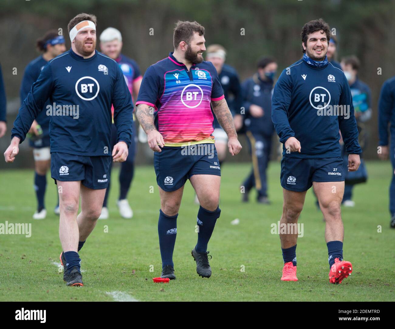Autumn Nations Cup series: L to R: Scotland front row players, Simon ...