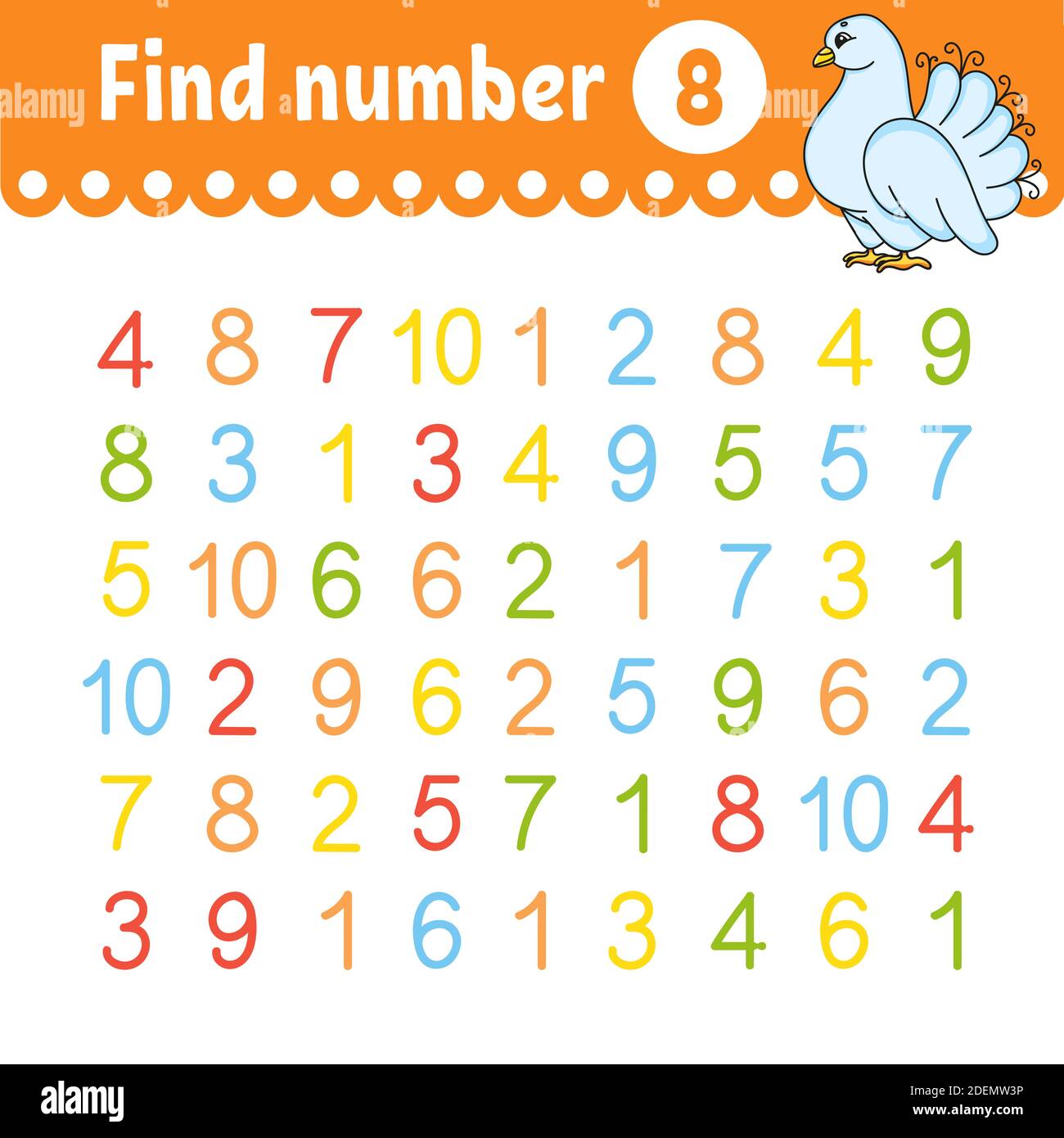 Find number. Education developing worksheet. Activity page with ...