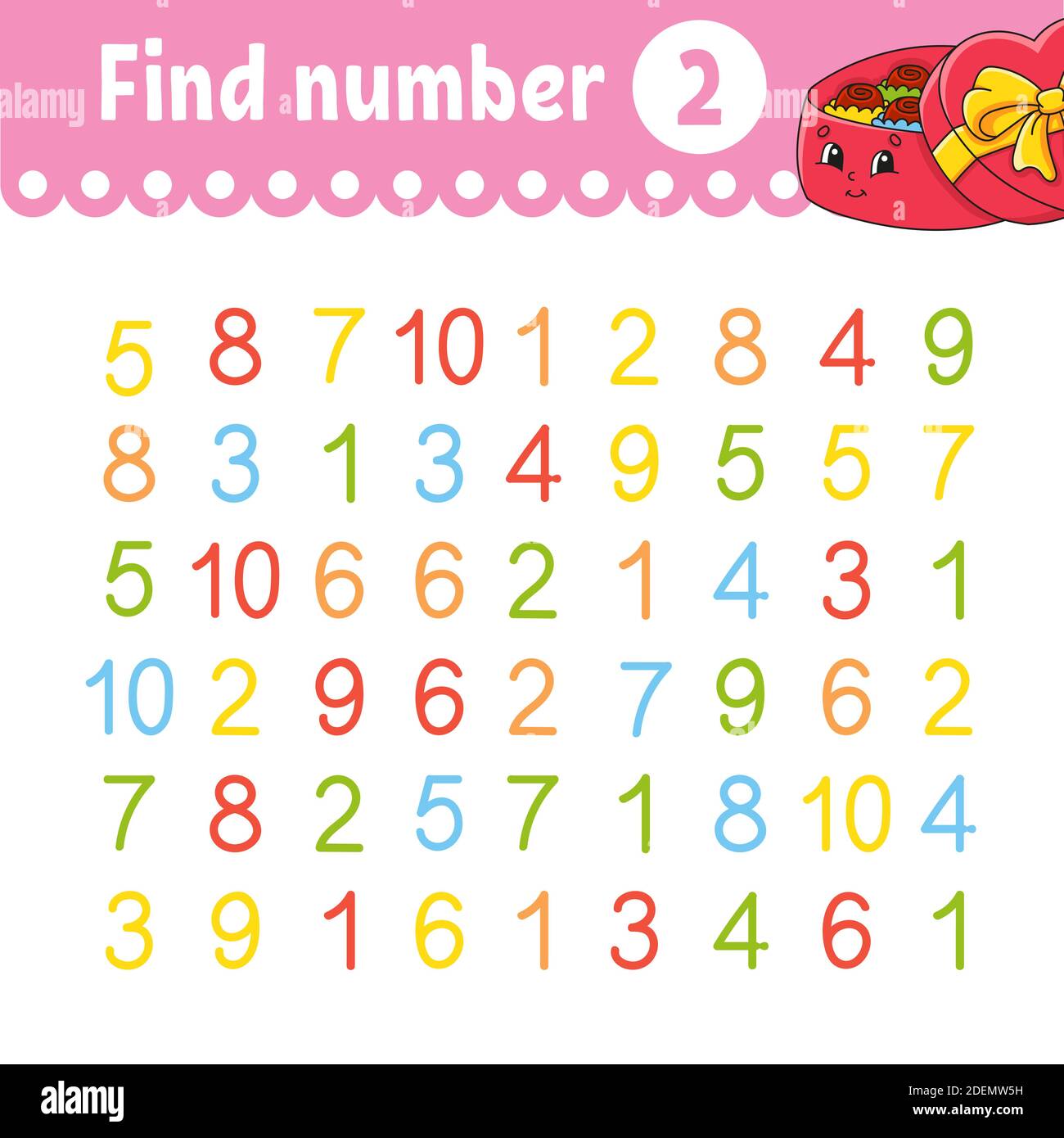 Find number. Education developing worksheet. Activity page with ...