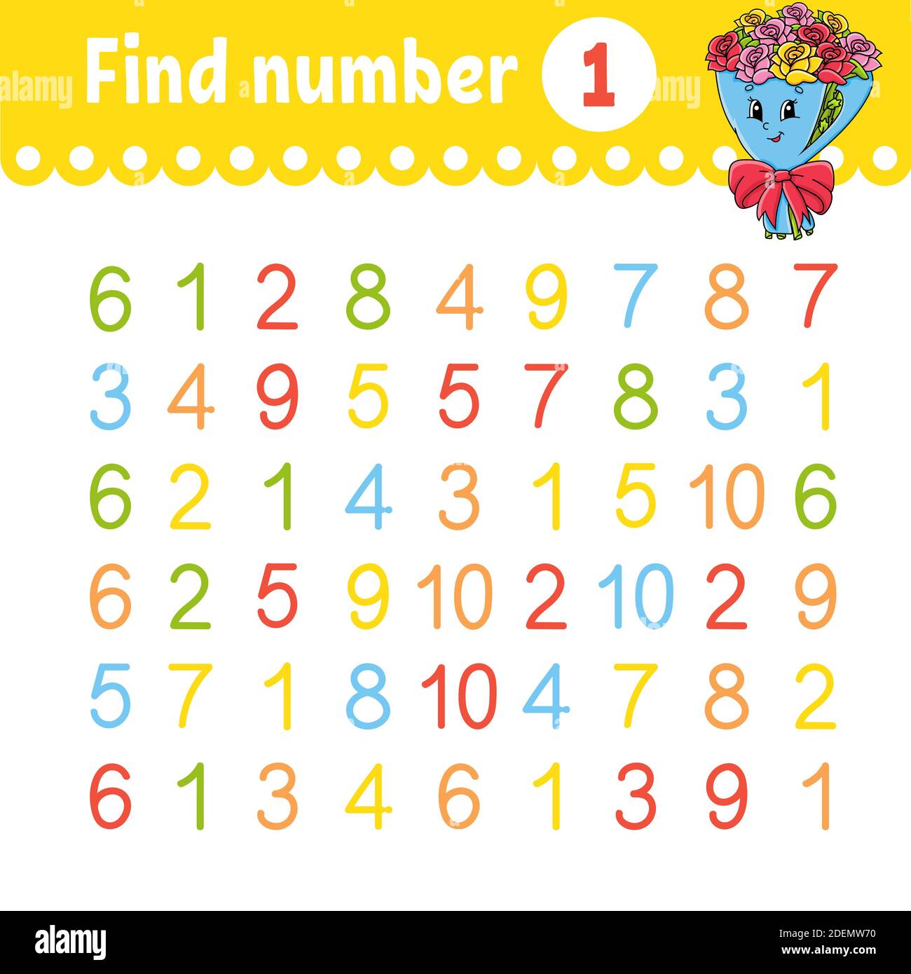Find number. Education developing worksheet. Activity page with ...