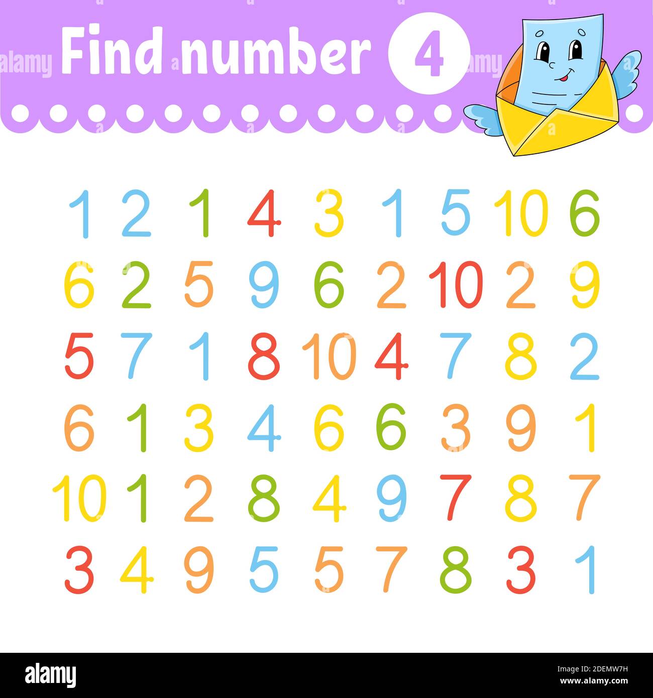 Find number. Education developing worksheet. Activity page with ...