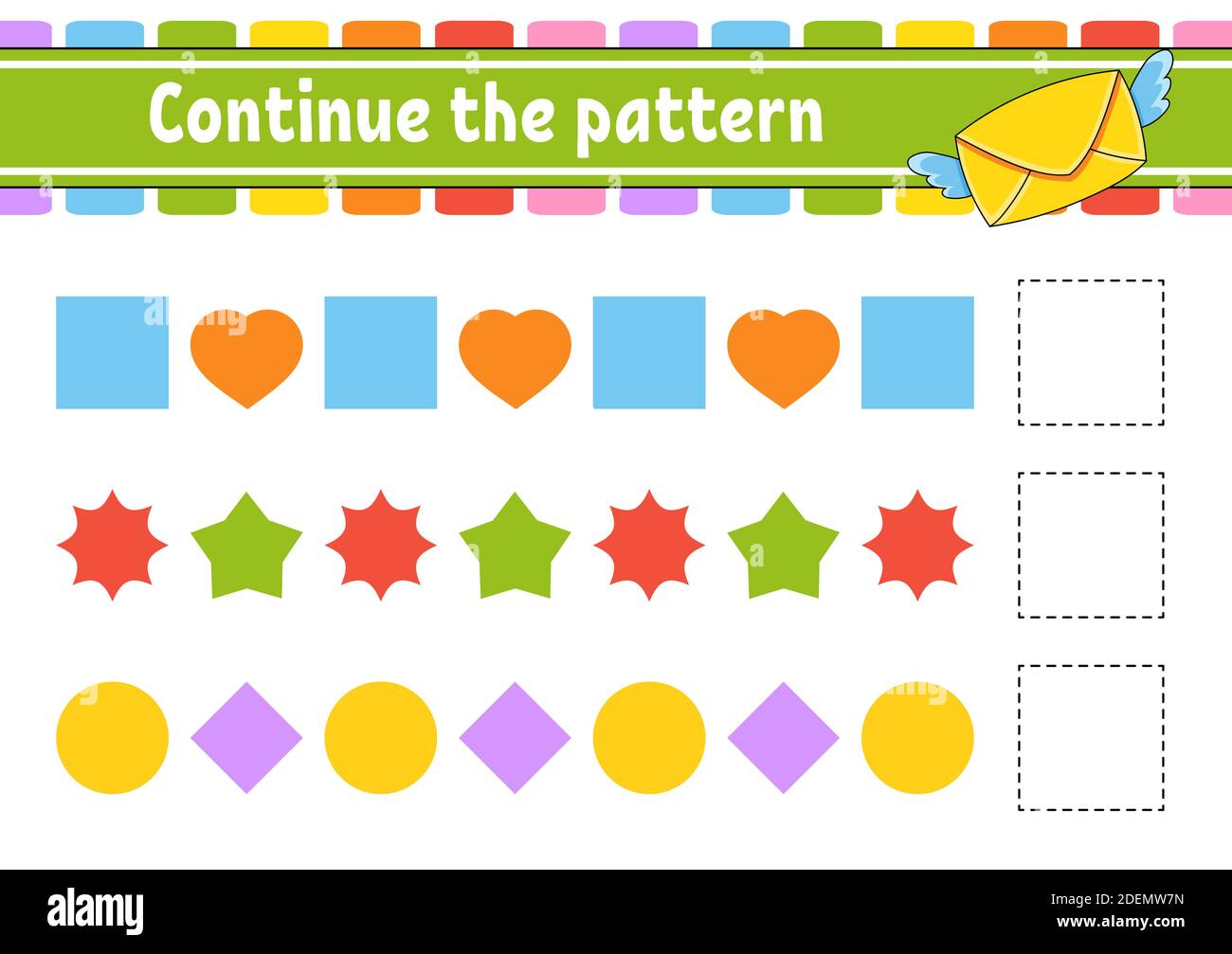 Continue the pattern. Education developing worksheet. Game for kids ...