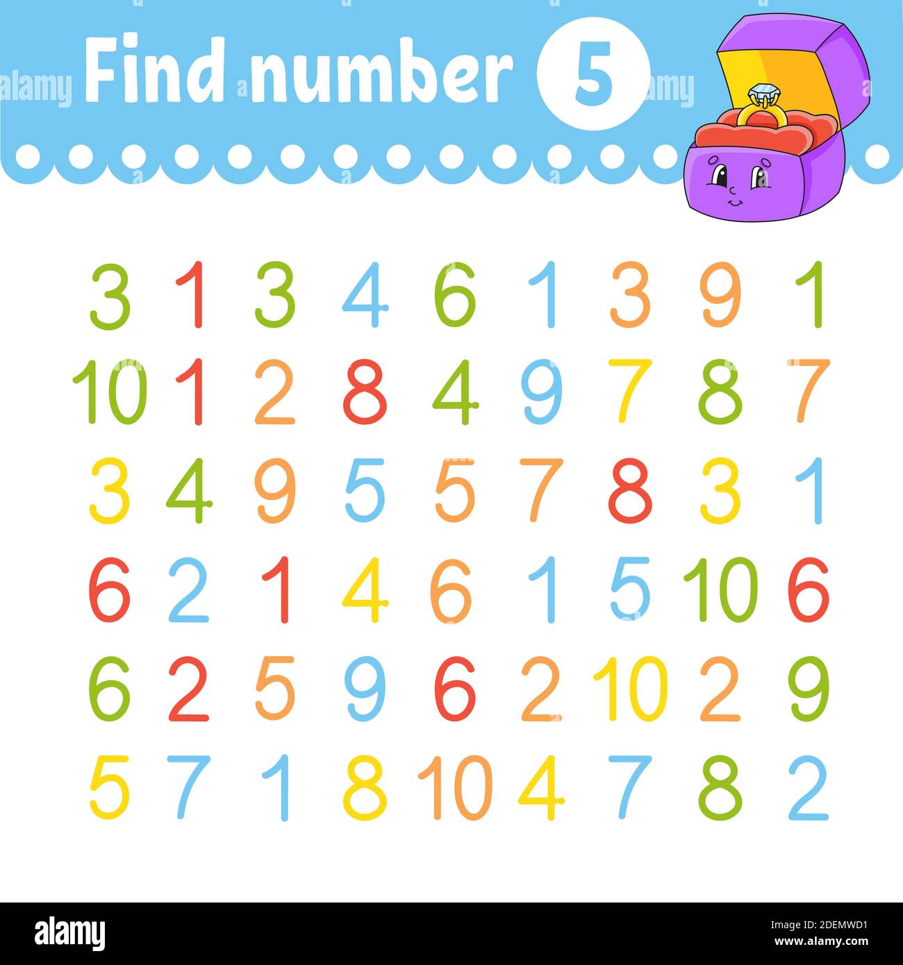 Find number. Education developing worksheet. Activity page with ...