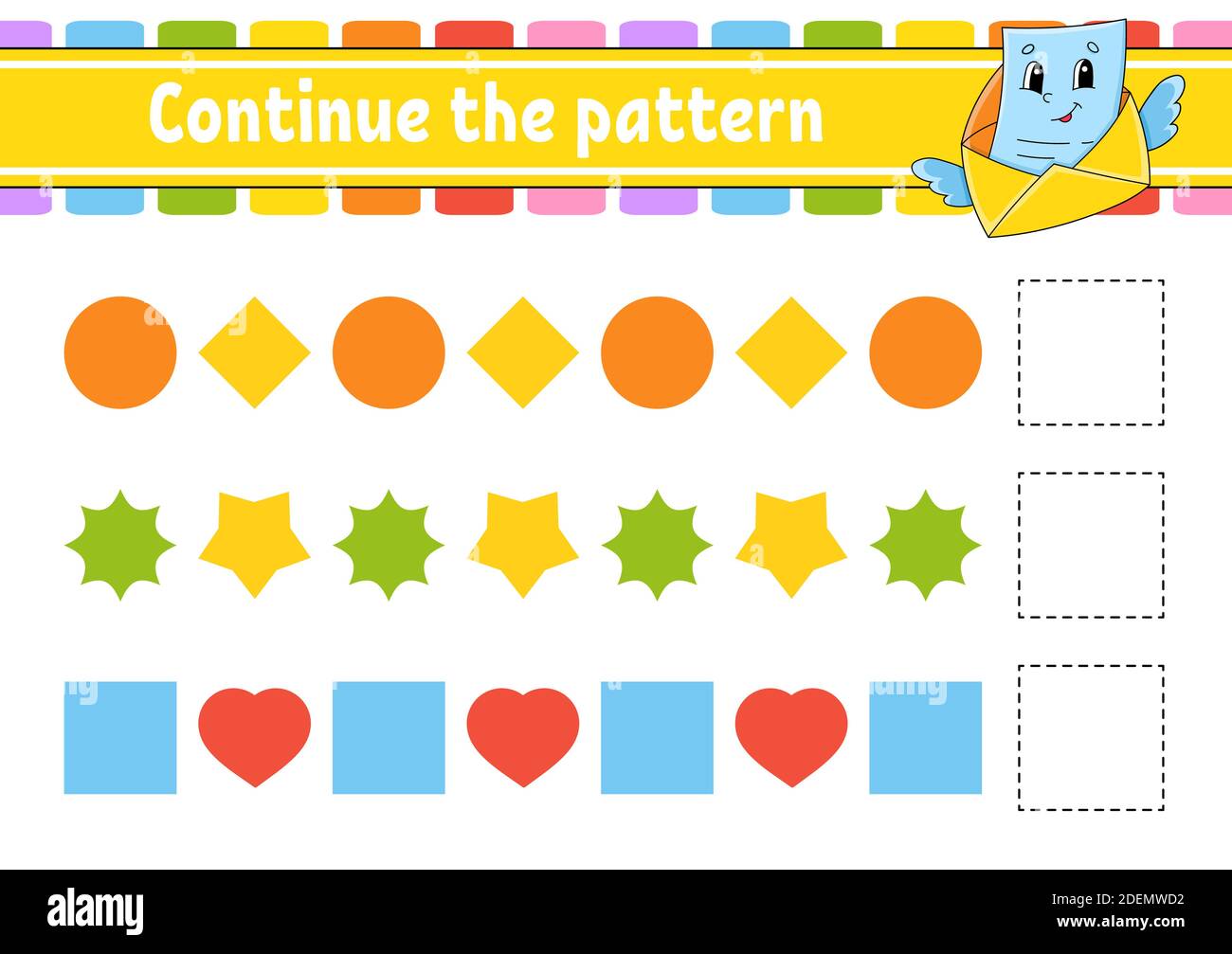 Continue the pattern. Education developing worksheet. Game for kids ...