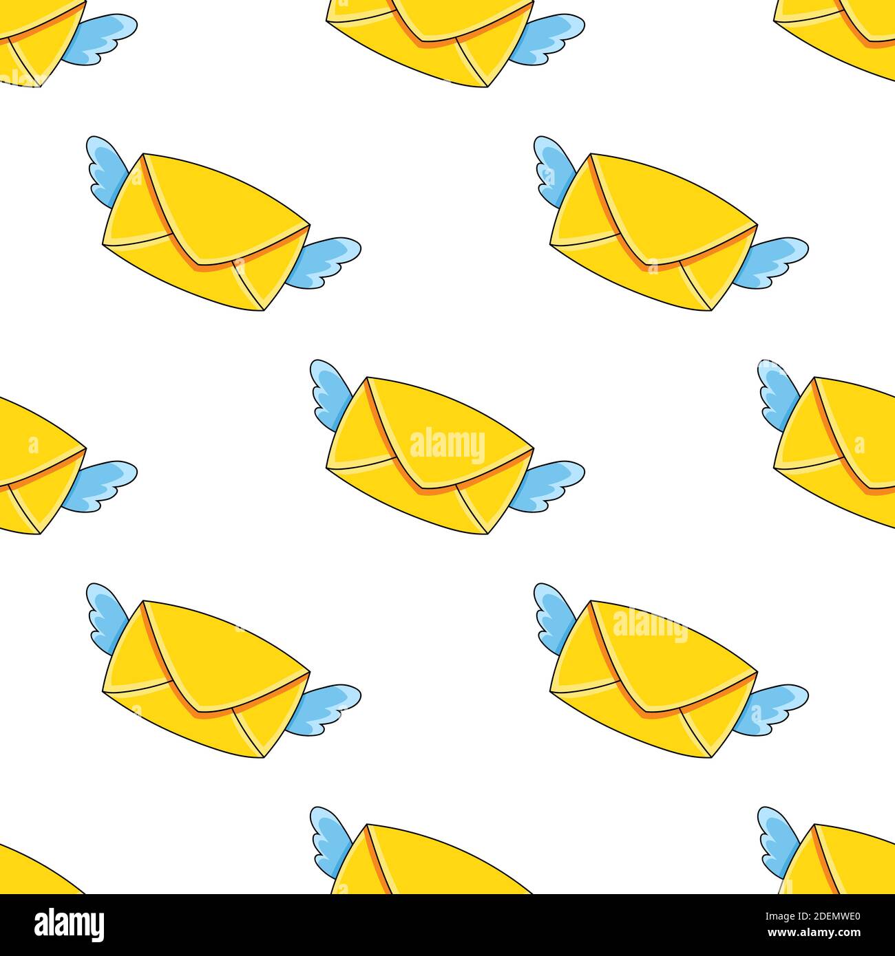 Colored seamless pattern. Cartoon style. Hand drawn. Vector ...