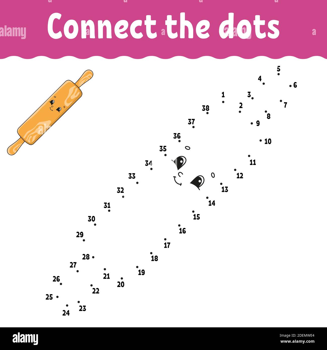 Dot to dot game. Draw a line. For kids. Activity worksheet. Coloring ...
