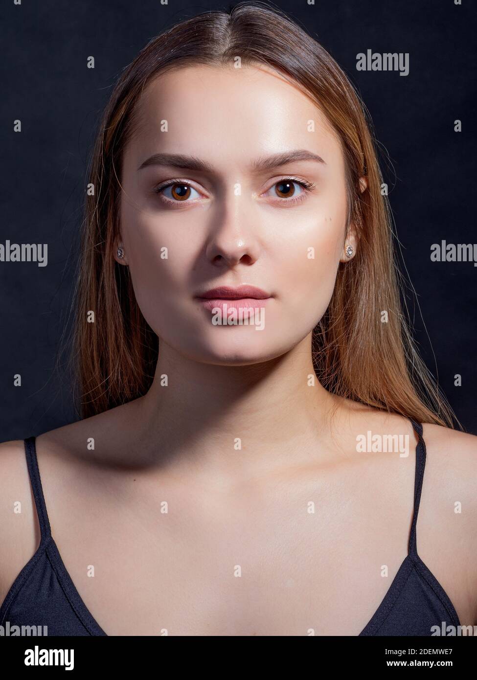 Straight on portrait calm confident hi-res stock photography and images ...