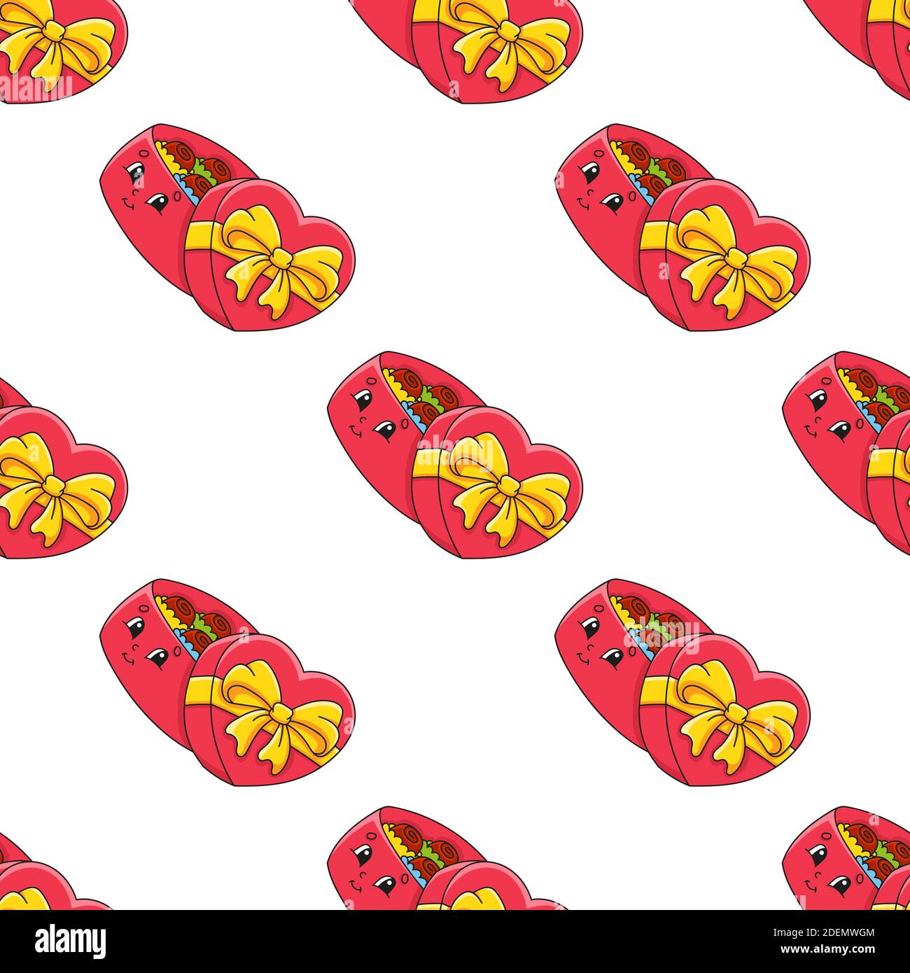 Colored seamless pattern. Cartoon style. Hand drawn. Vector ...