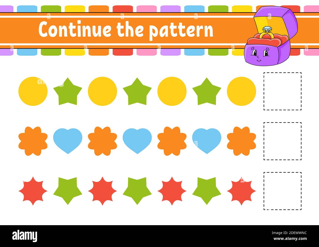Continue the pattern. Education developing worksheet. Game for kids ...