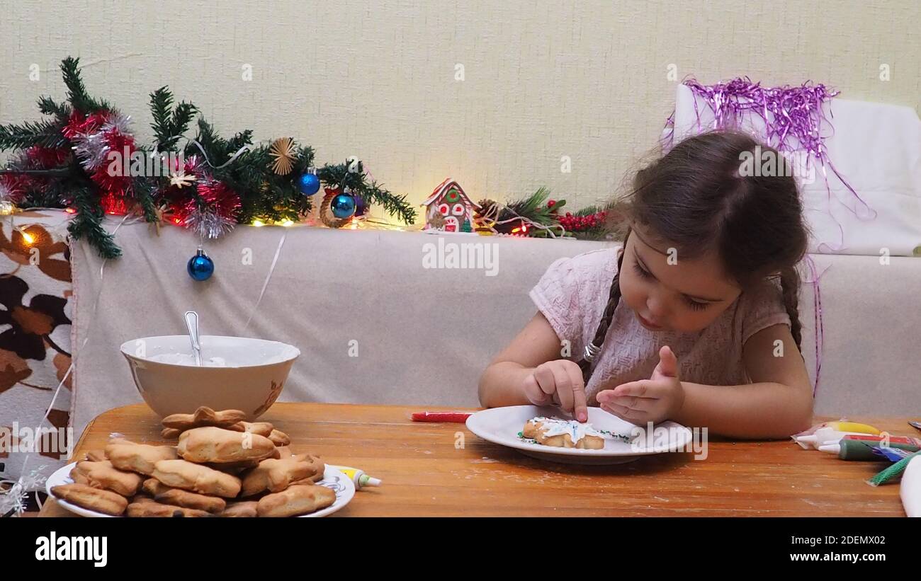 Merry Christmas and Happy Holidays. Family preparation holiday food ...