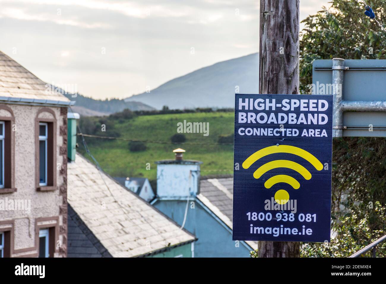 Signage High Speed Broadband connected area in Ardara, County Donegal ...