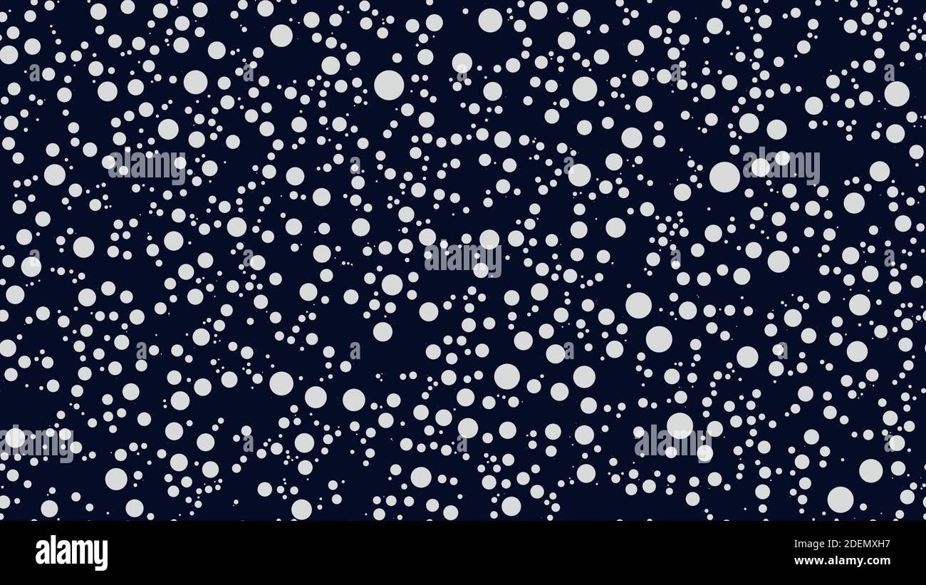Seamless pattern, background with round stars in dark blue sky. Vector ...