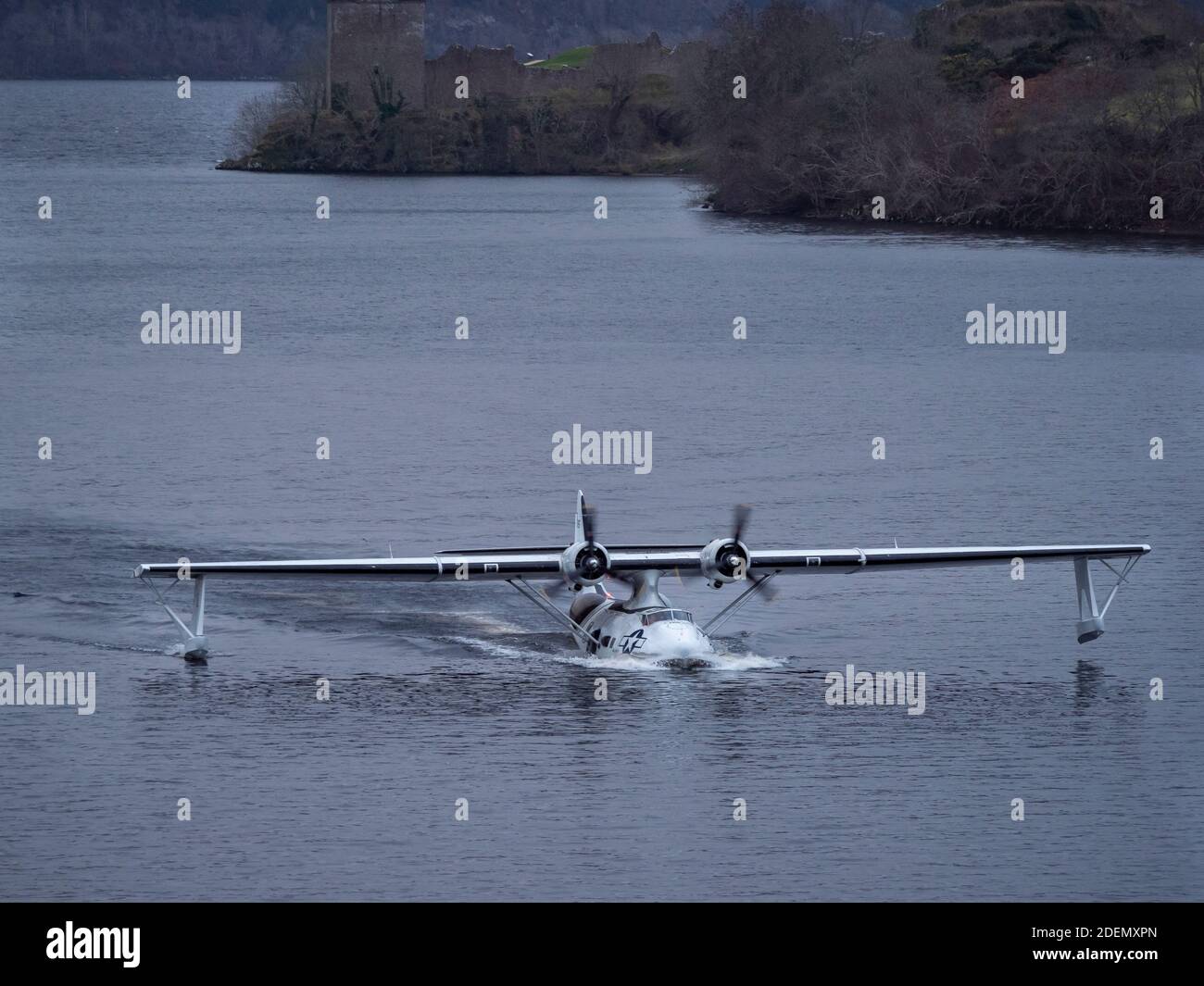 Temple Pier, Loch Ness, Highland, Scotland, 1st December 2020. Catalina ...