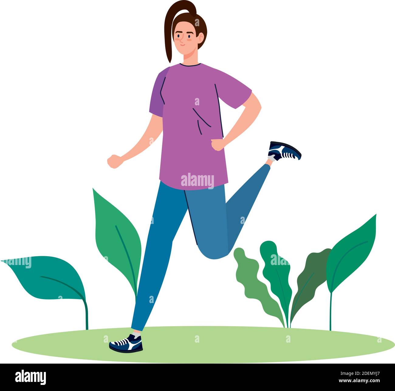 Running leaves Stock Vector Images - Alamy