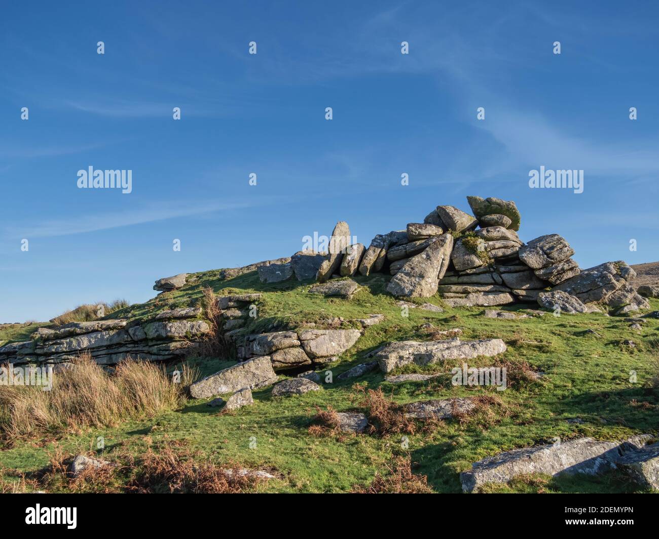Tor in Dartmoor National Park near Belstone. Devon, England Stock Photo ...