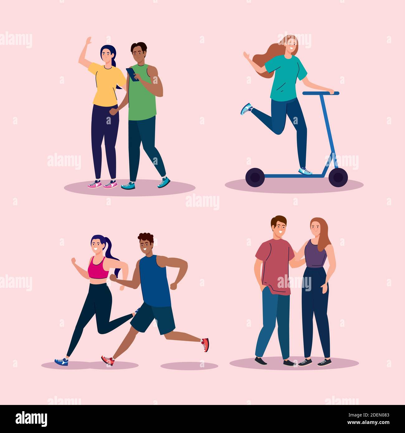 people doing activities icon collection vector design Stock Vector ...