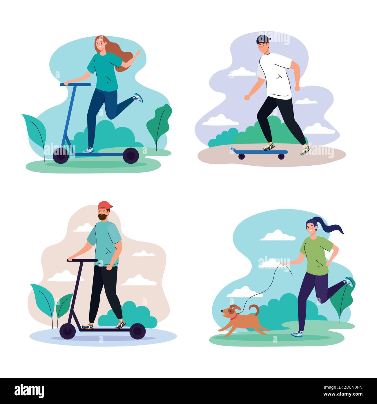 people doing activities set vector design Stock Vector Image & Art - Alamy