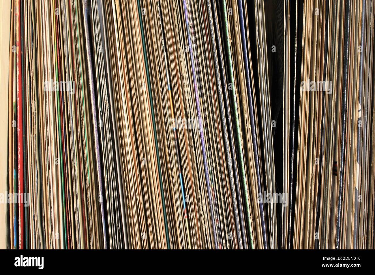 Storage of vinyl disks collection Stock Photo - Alamy