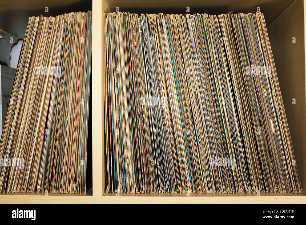 Storage of vinyl disks collection Stock Photo - Alamy