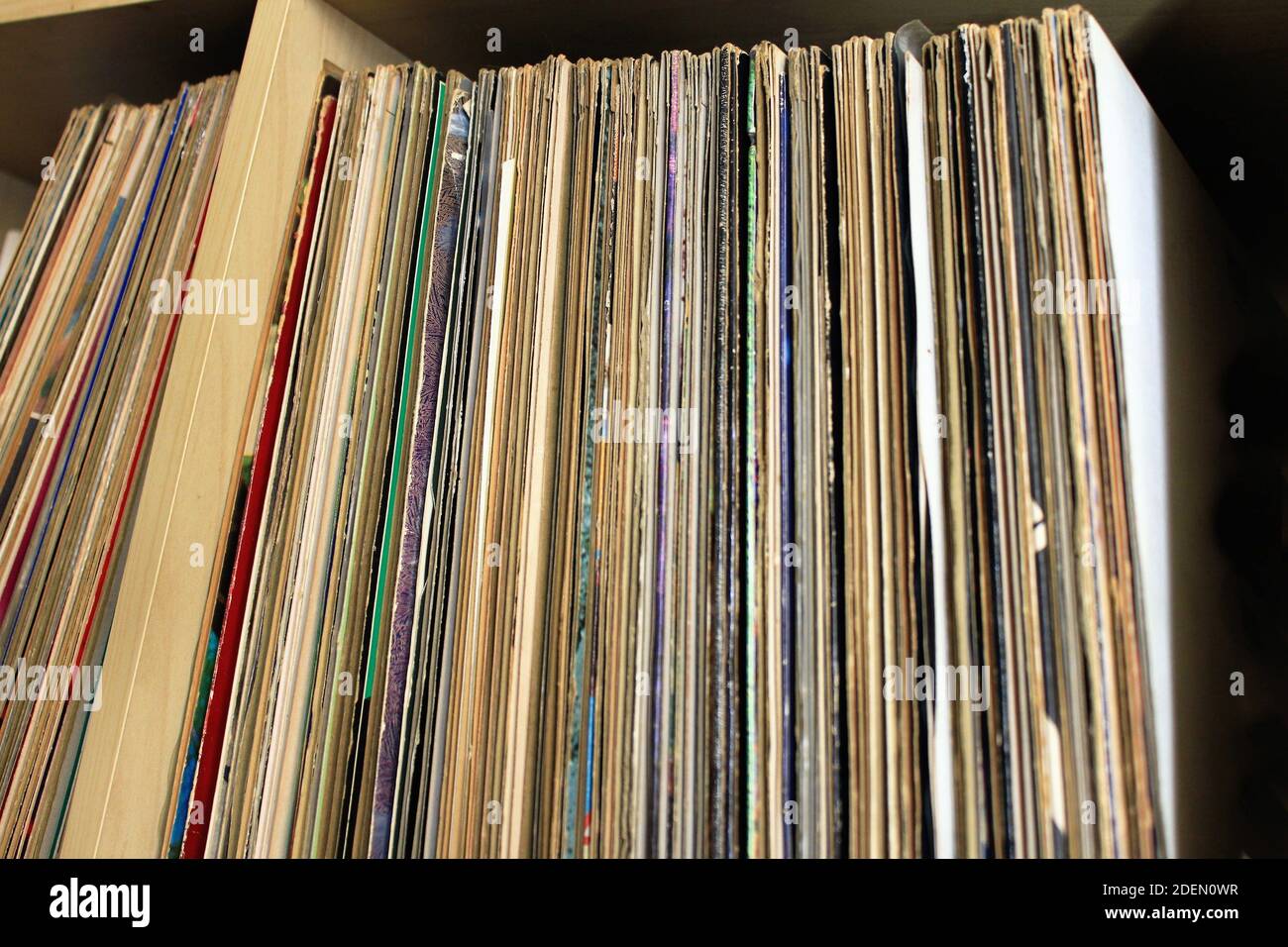 Storage of vinyl disks collection Stock Photo - Alamy