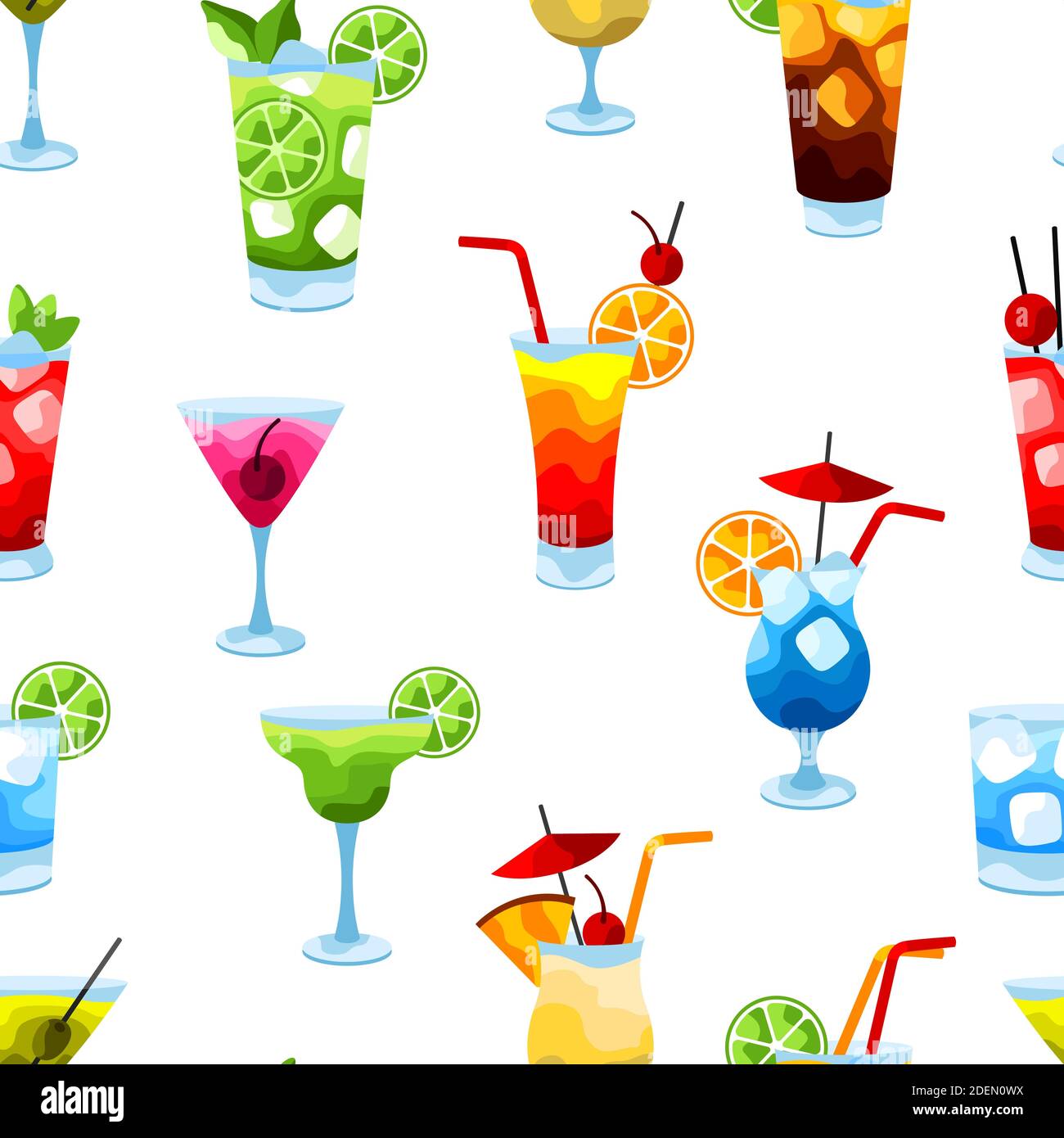 Alcohol cocktails seamless pattern Stock Vector Image & Art - Alamy