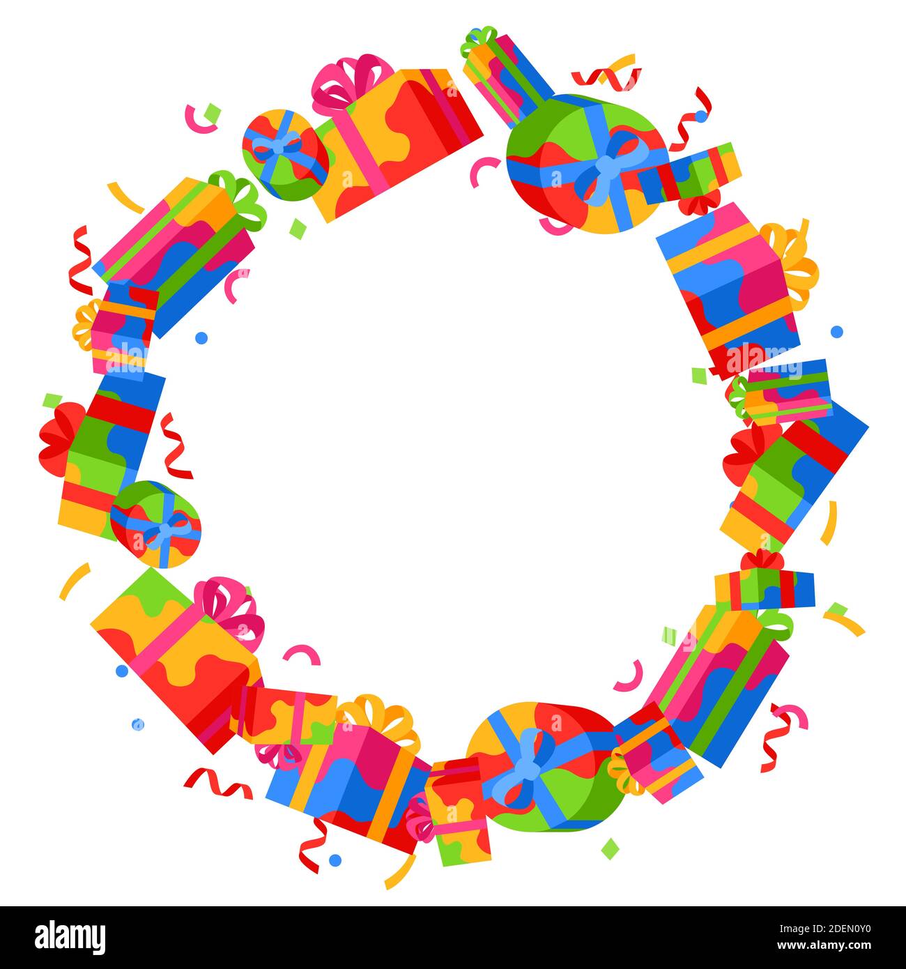 Frame with gift boxes Stock Vector Image & Art - Alamy