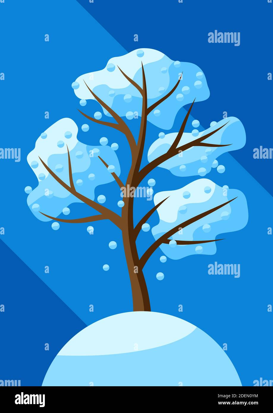 Falling snow branch Stock Vector Images - Alamy