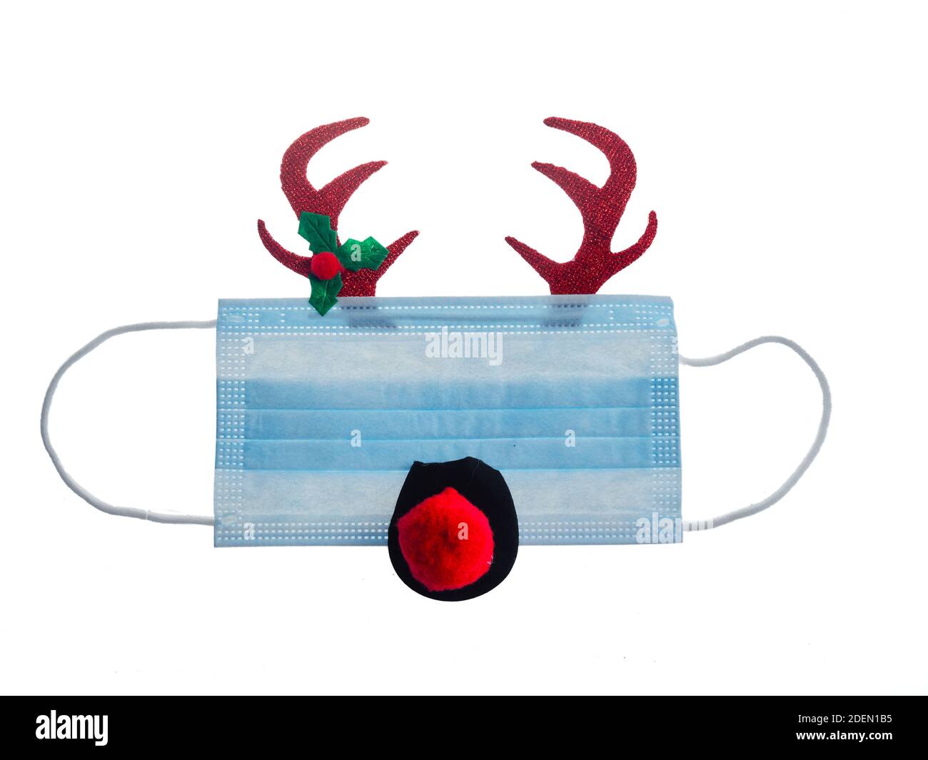 Festive Christmas reindeer made with surgical mask and Christmas ...