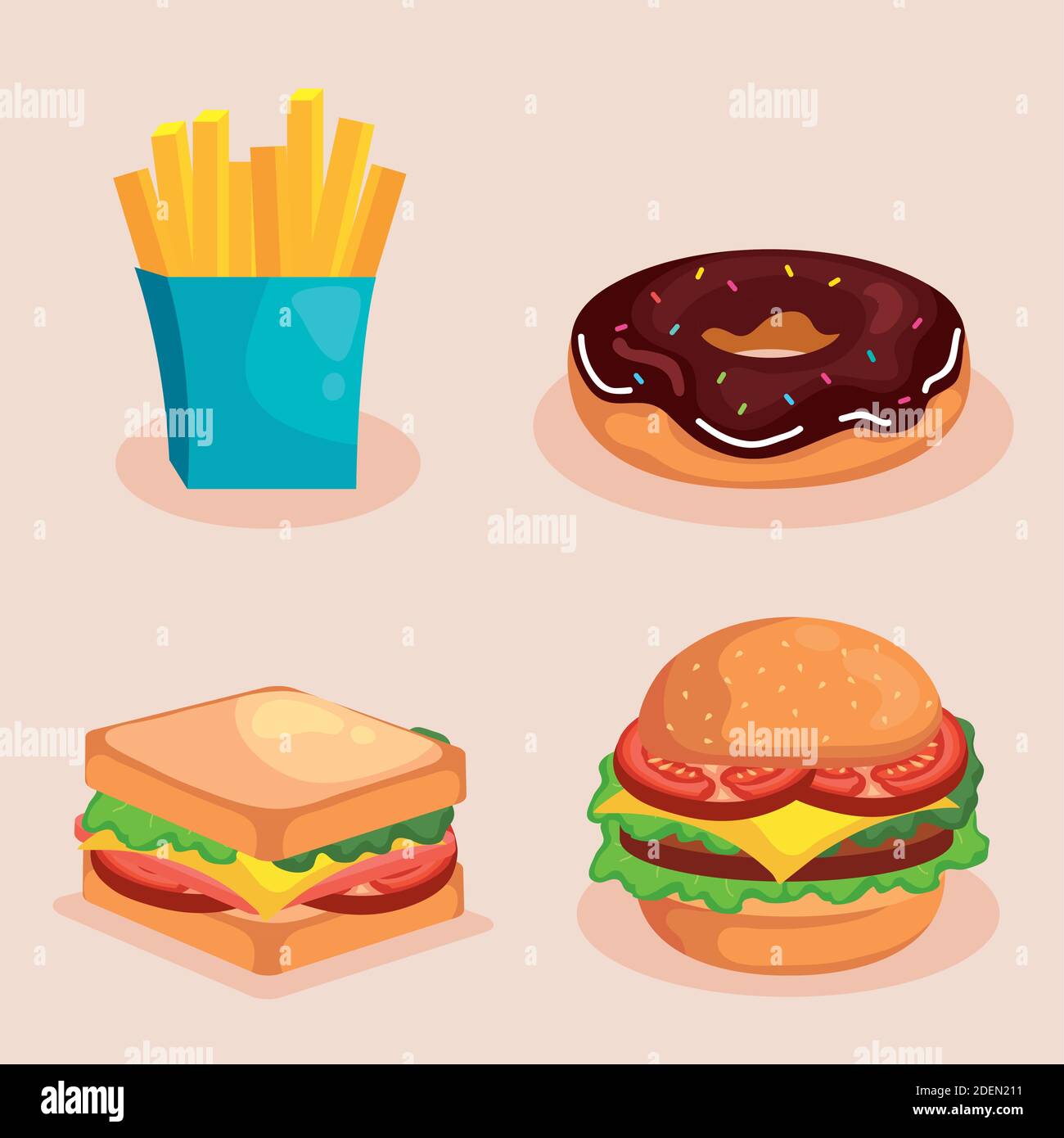 fast food symbol set vector design Stock Vector Image & Art - Alamy