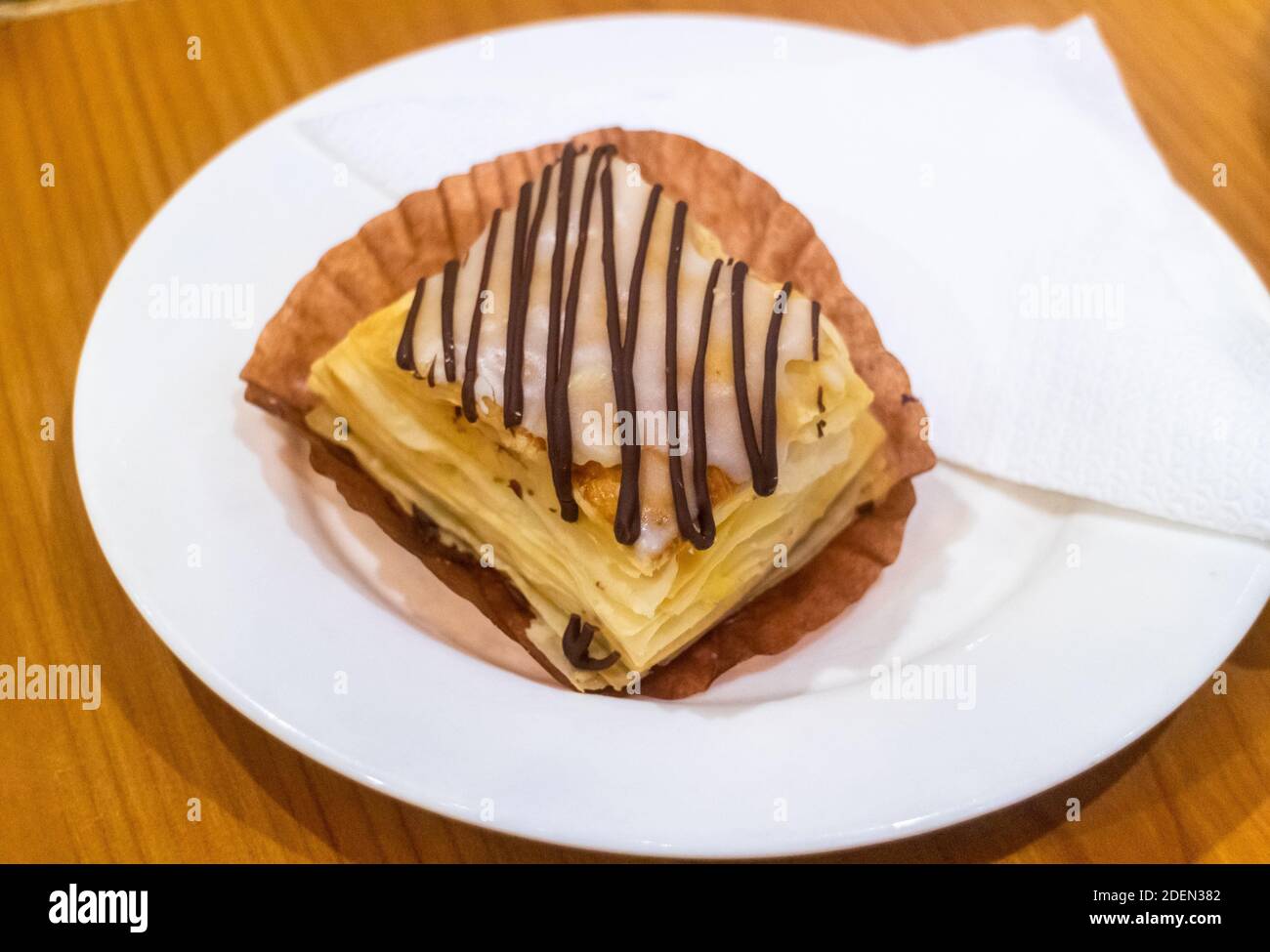 A piece of napoleones, a popular local dessert in Bacolod City ...