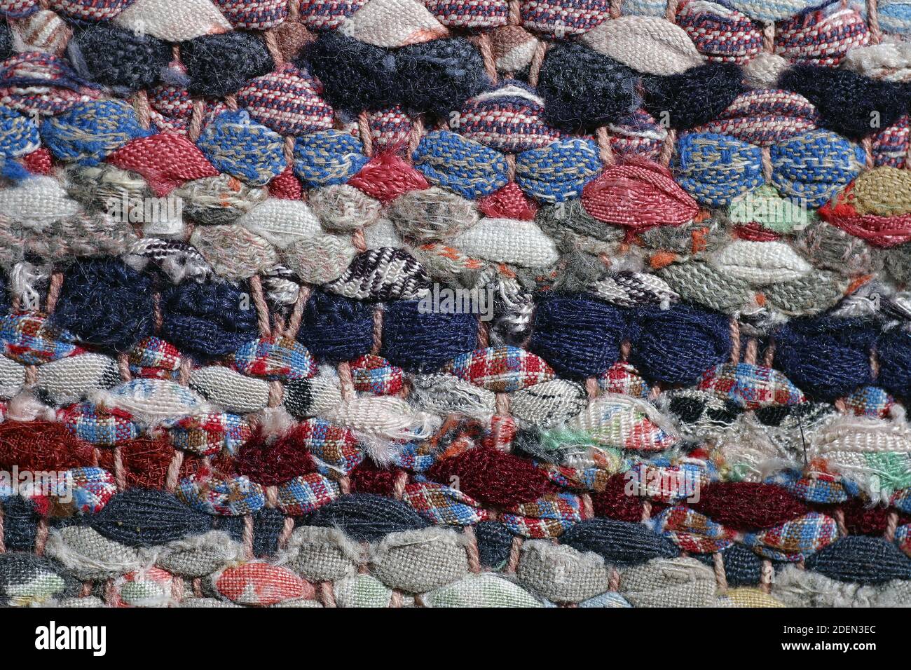 closeup old striped rag rug photo Bo Arrhed Stock Photo - Alamy