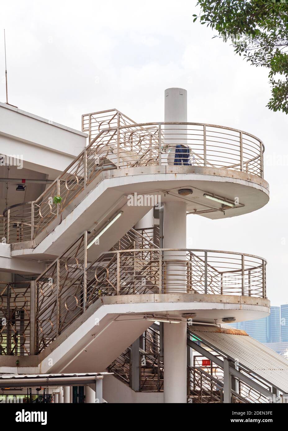 External Stairs at Building in Hong Kong Stock Photo - Alamy