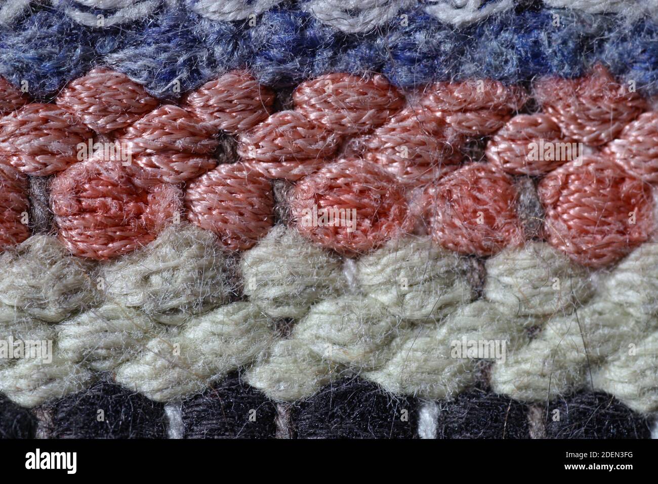 closeup old striped rag rug photo Bo Arrhed Stock Photo - Alamy