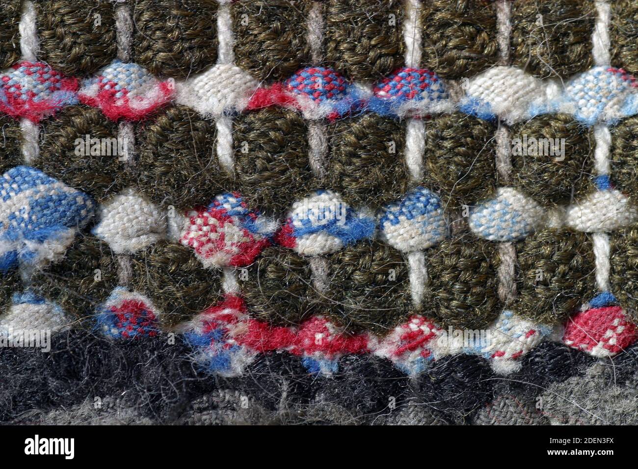 closeup old striped rag rug photo Bo Arrhed Stock Photo - Alamy