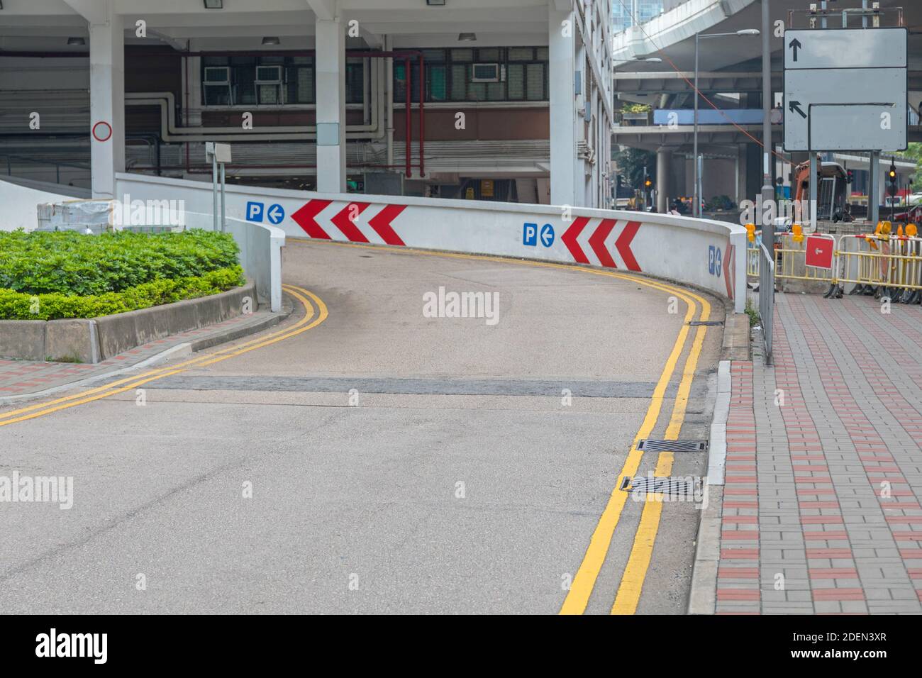 Way to Multi Levl Parking Garage in Hong Kong Stock Photo - Alamy
