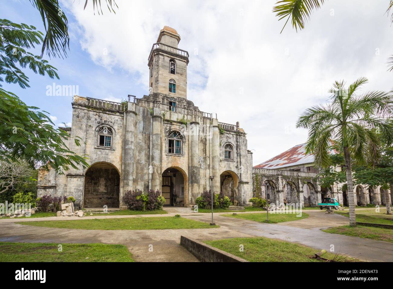 The old Catholic Church of Alburquerque in Bohol, the Philippines was ...