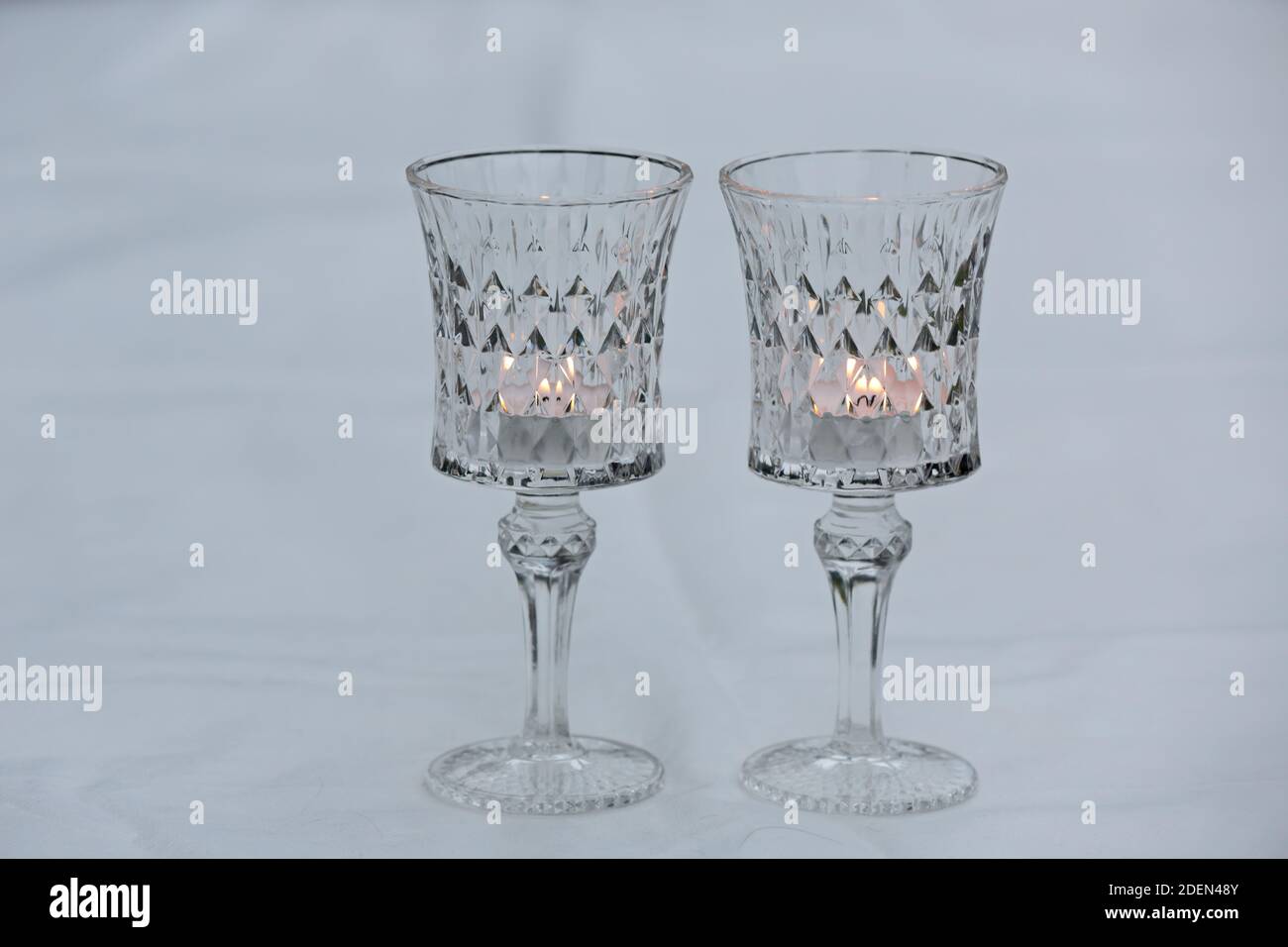 Burning candles goblet hi-res stock photography and images - Alamy