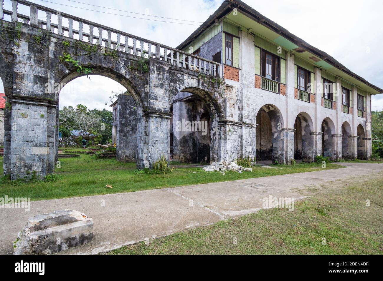 The old Catholic Church of Alburquerque in Bohol, the Philippines was ...