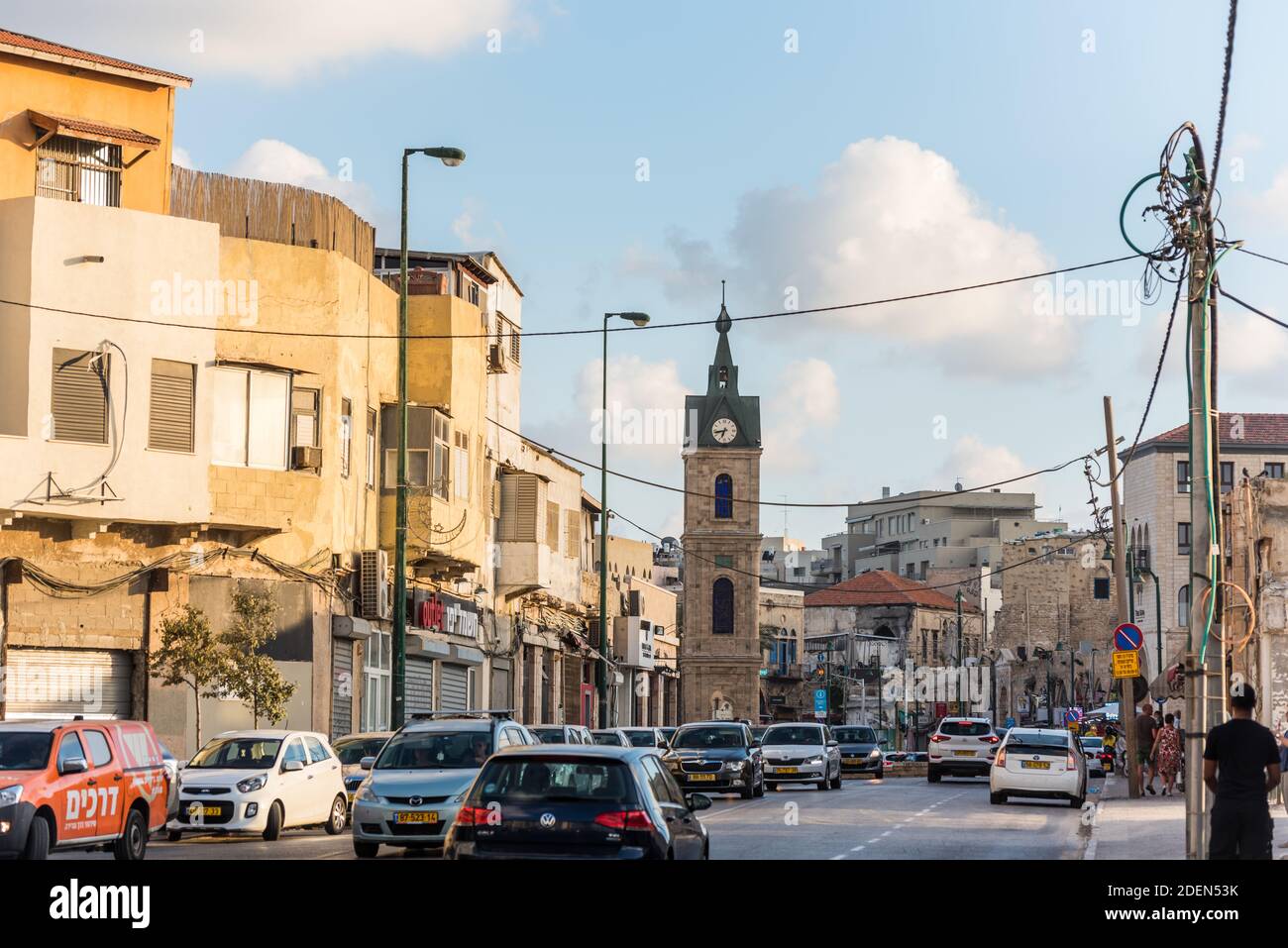 The Jaffa Clock Tower in the center of old town Jaffa, the tower was ...