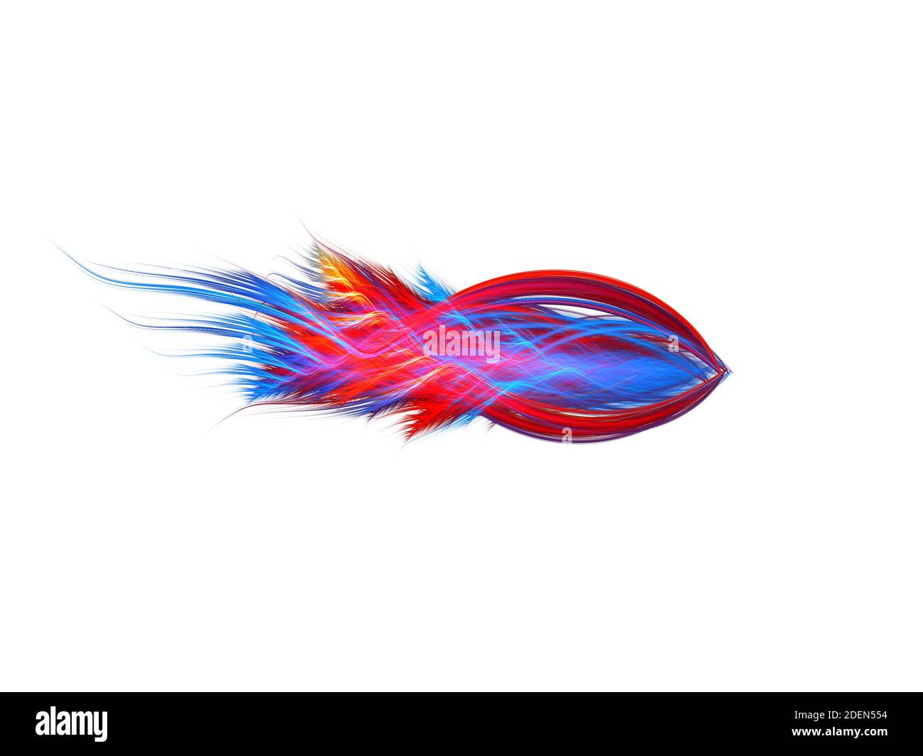 Abstract image of a fish on a white background. Fractal drawing Stock ...