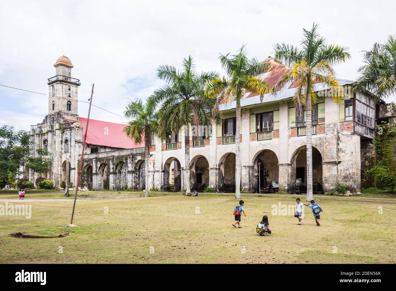 The old Catholic Church of Alburquerque in Bohol, the Philippines was ...