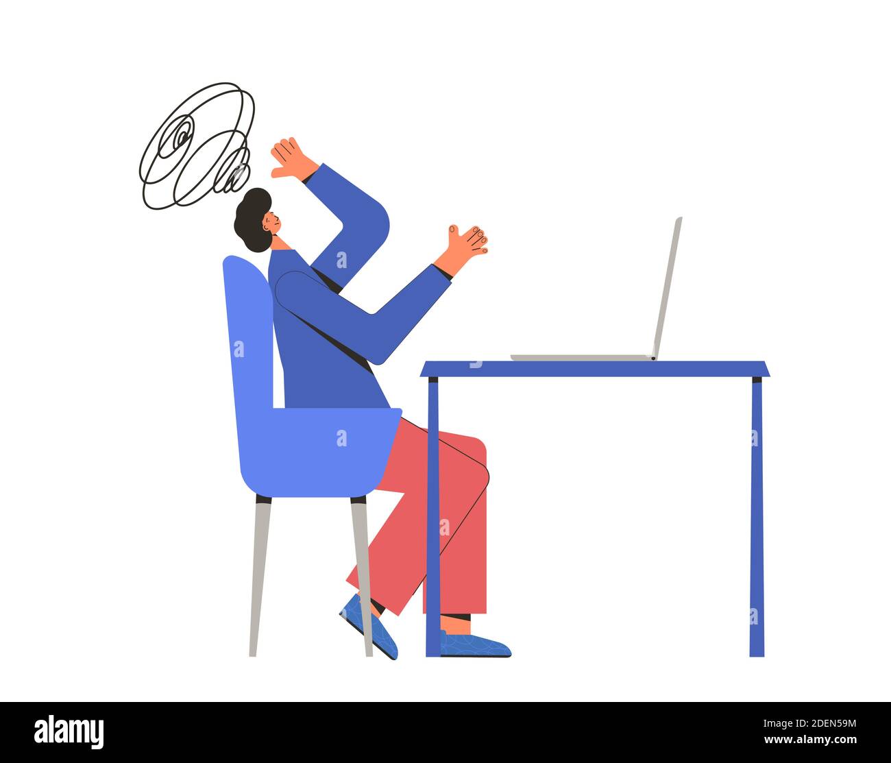 Young man in depression. Male person with psychological problems ...