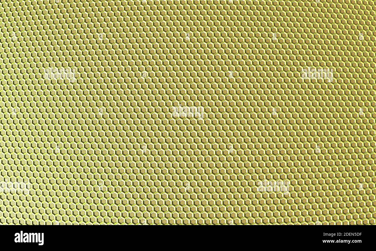 Metal background, texture with a pattern. hexagon, 3d rendering Stock ...