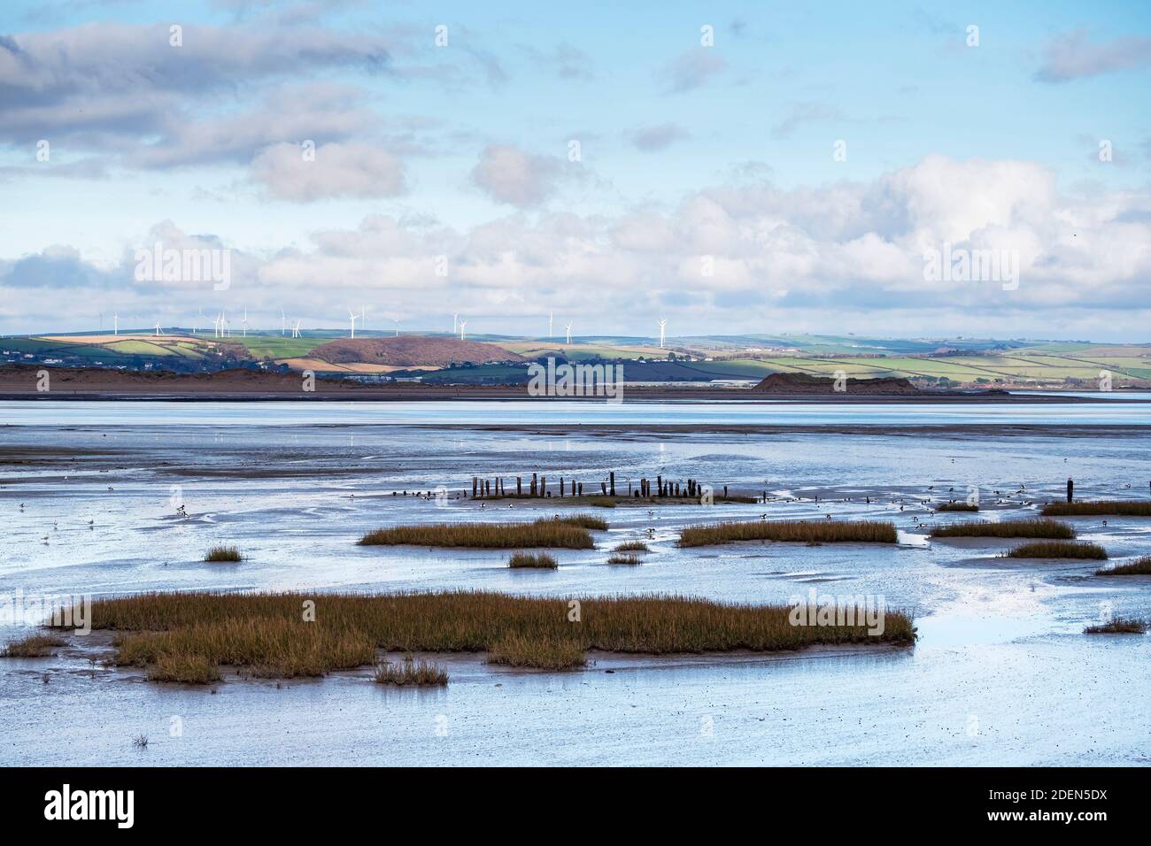 View across estuary from Northam Burrows Country Park, North Devon ...