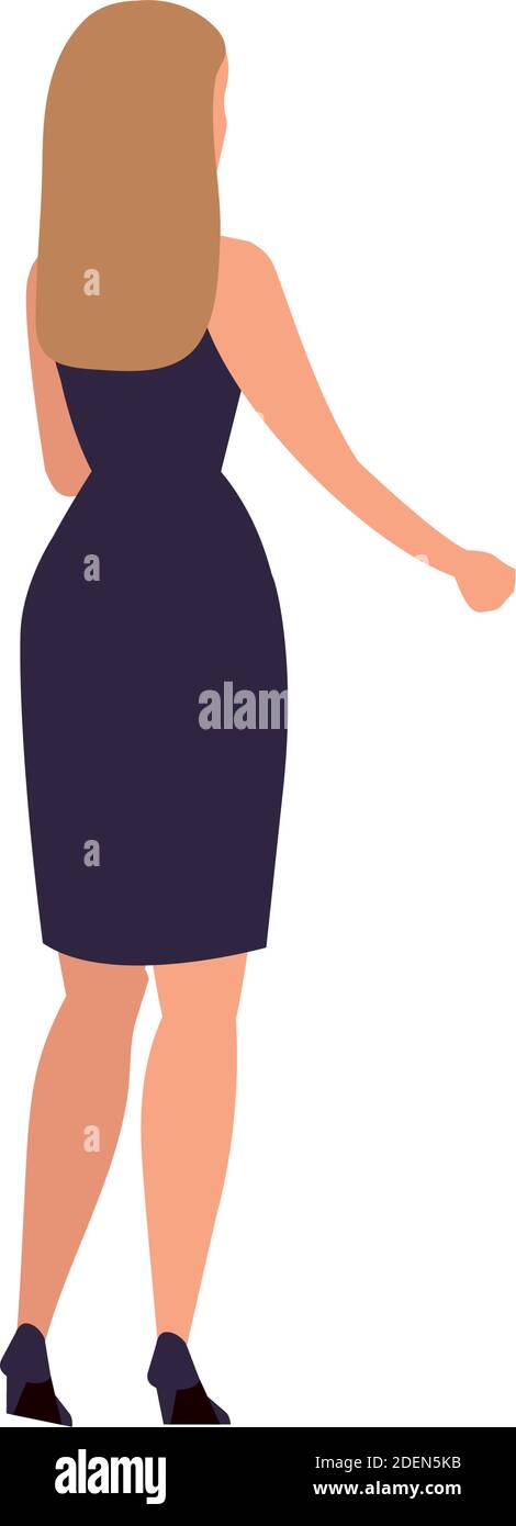 Back beautiful woman avatar hi-res stock photography and images - Alamy