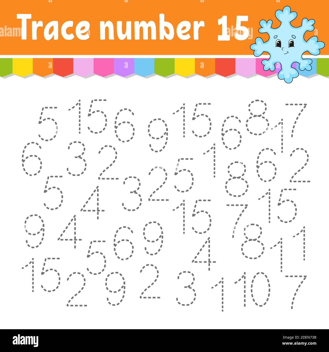 Trace number . Handwriting practice. Learning numbers for kids ...