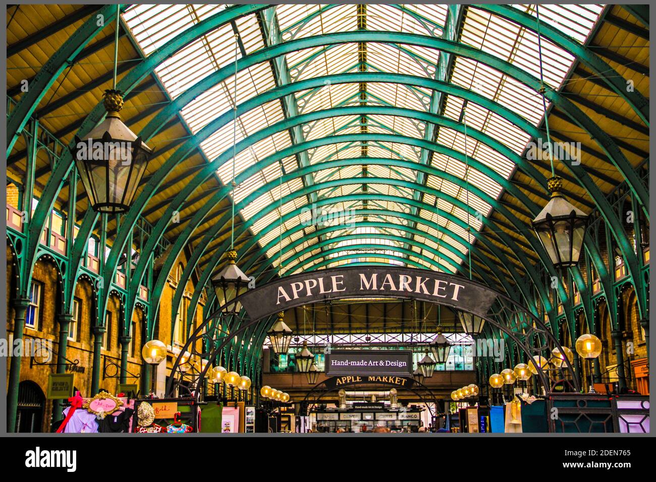 ENGLAND, LONDON - OCTOBER 8 2013: view of the roof from inside apple ...