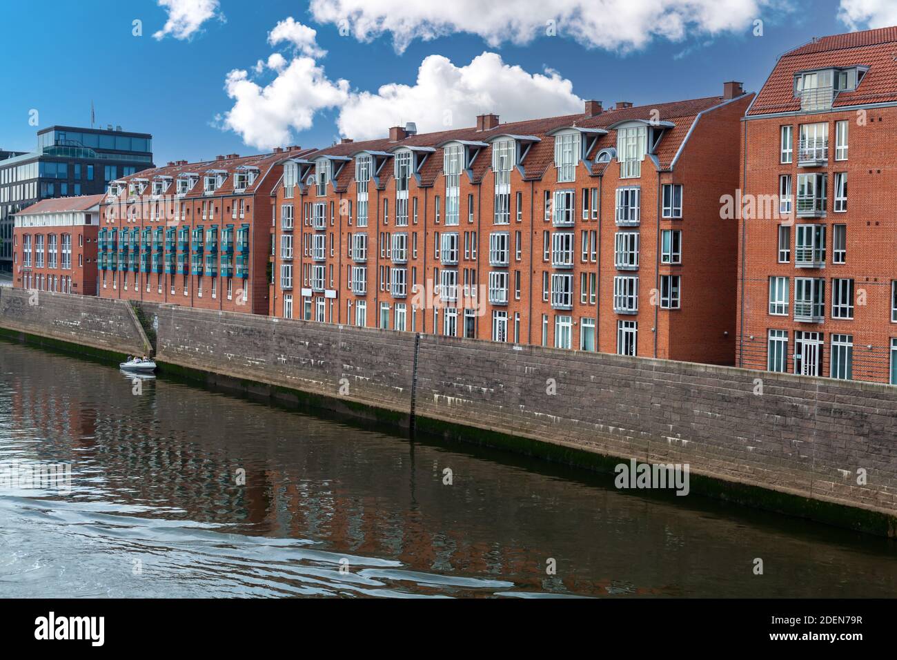 modern urban architecture in europe on the river bank Stock Photo - Alamy