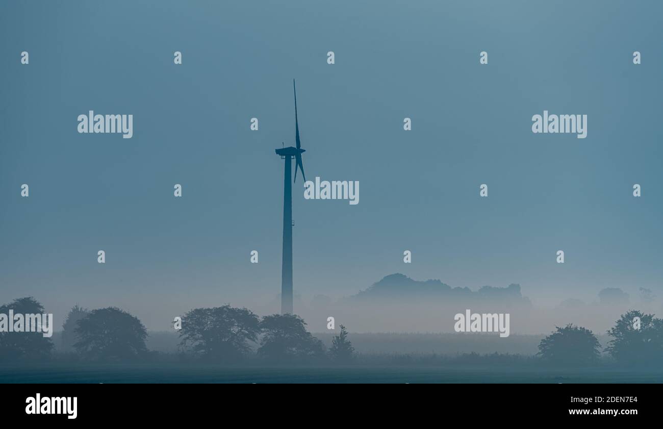 Sunrise over wind turbines on hi-res stock photography and images - Alamy