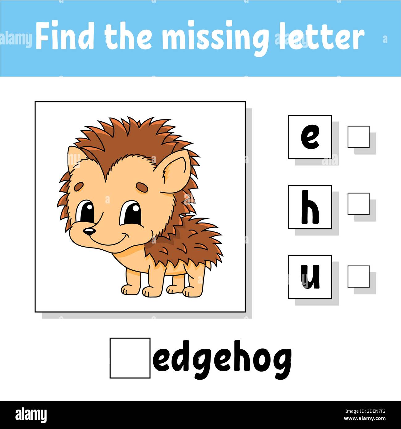 Find the missing letter. Education developing worksheet for kids ...